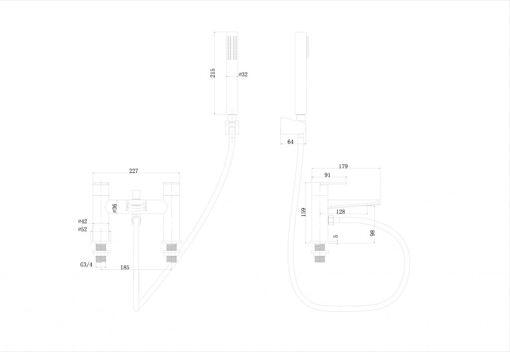 Manhattan Bath Shower Mixer - Giavani Bathrooms